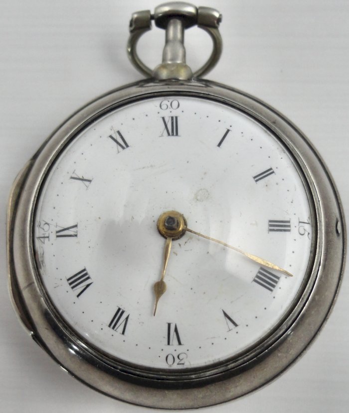 Small antique silver Pair Cased Verge Pocket Watch J Whitehurst Derby ...