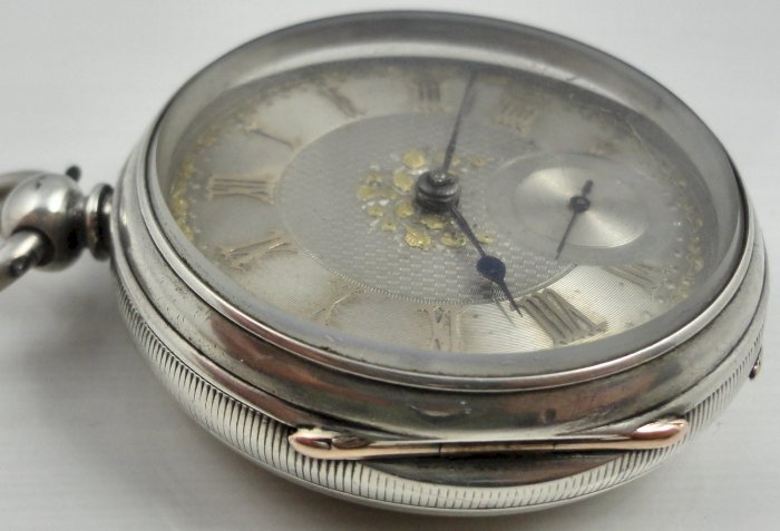 Antique silver fusee pocket watch with silver dial Adam Burdess ...