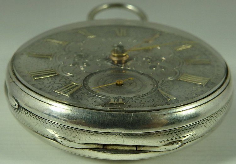 Antique silver dial fusee pocket watch HM London 1850 In Working Order ...
