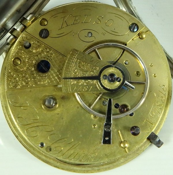 Antique Scottish silver fusee pocket watch Clark, Kelso C 1885 Working ...